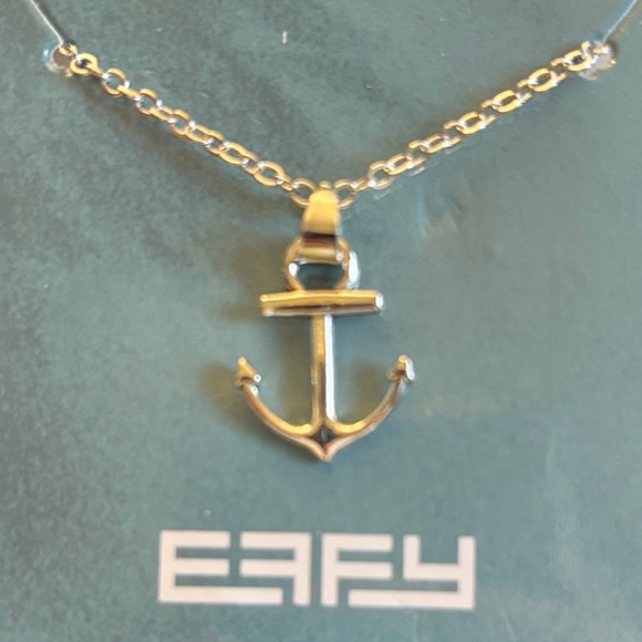 Effy | Jewelry | Effy Sterling Silver Anchor Pendant Necklace 8 Chain ...